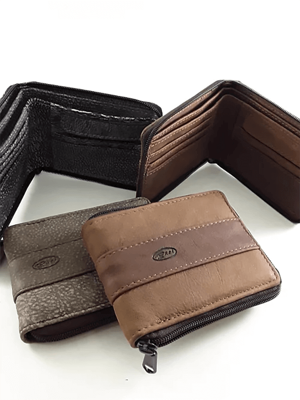 Men's Zip Around Wallet - Rusi Leather